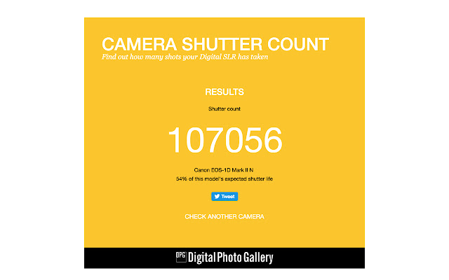 How to know how many clicks a Canon, Nikon, Samsung, Sony, Pentax and ...